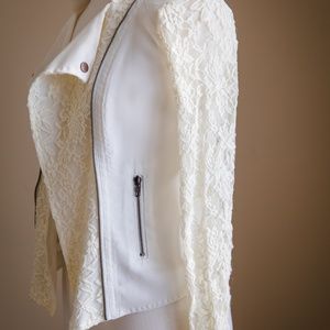 Red Snap | Jackets & Coats | Red Snap White Lace Jacket | Poshmark
